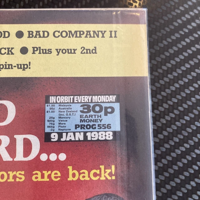 2000AD FEAT JUDGE Dredd Prog 556 9th January 1988 £1.92 - PicClick UK