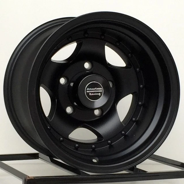 15 INCH BLACK Wheels Rims Chevy GMC Truck 5 Lug 5x5 American Racing ...