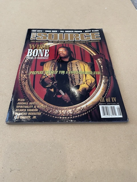 VINTAGE THE SOURCE Magazine August 1997 Issue 95 Wish Bone Bone Thugs N ...