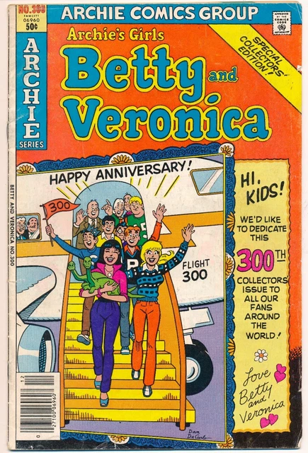 BANDE DESSINÉE ARCHIE'S Girls Betty and Veronica #300, Archie Comics ...