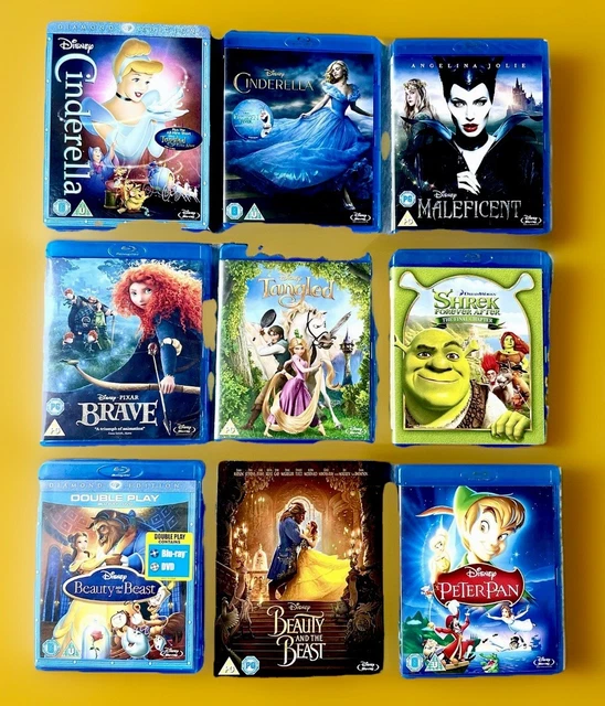 LARGE ANIMATED BLU Ray BUNDLE Rare DISNEY Classics Children’s HD Films ...