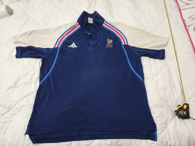 POLO EQUIPE DE France ADIDAS vintage années 90 ou début 2000 football ...