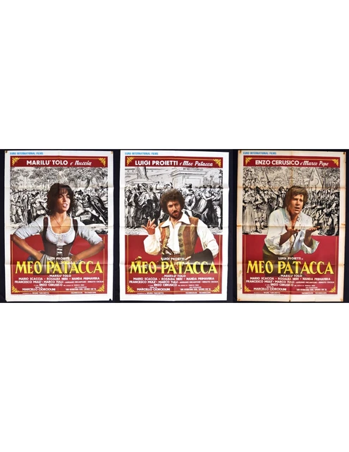 3 AFFICHES MEO Patacca Gigi Proietti Marilù Tolo Ciorciolini A360 EUR ...