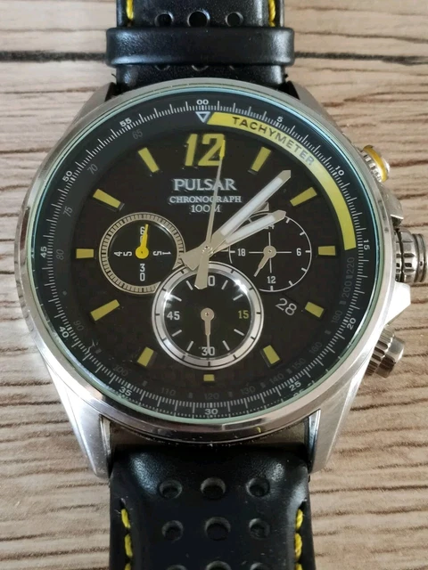 PULSAR HERRENUHR CHRONOGRAPH PT3 Cal.VD53 Japan Carbonoptik Lederband ...