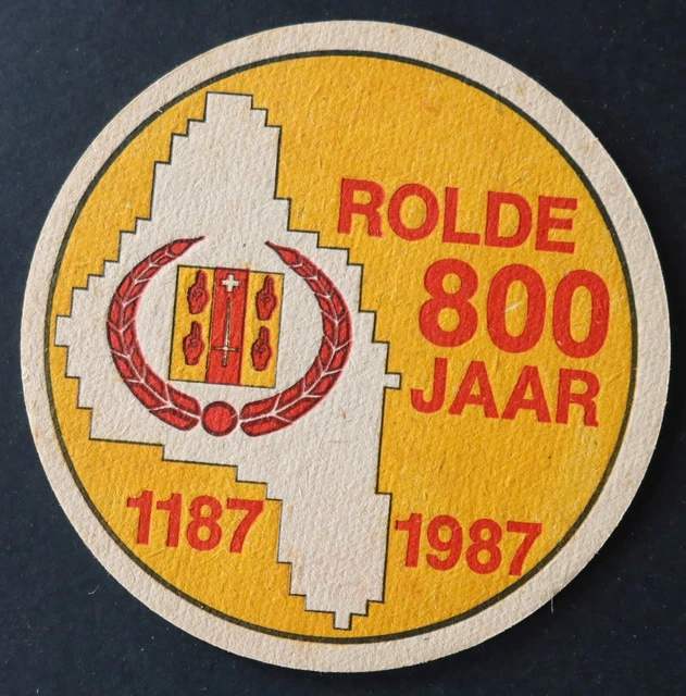 ANCIEN SOUS-BOCK BIÈRE HEINEKEN 1987 ROLDE 800 JAAR coaster 25 EUR 2,50 ...