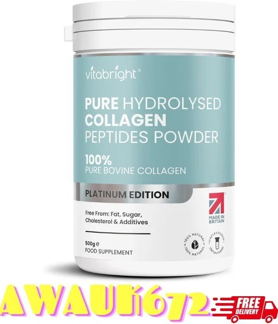 BOVINE COLLAGEN PEPTIDES Powder 500G - 50 Servings - 100% Pure ...