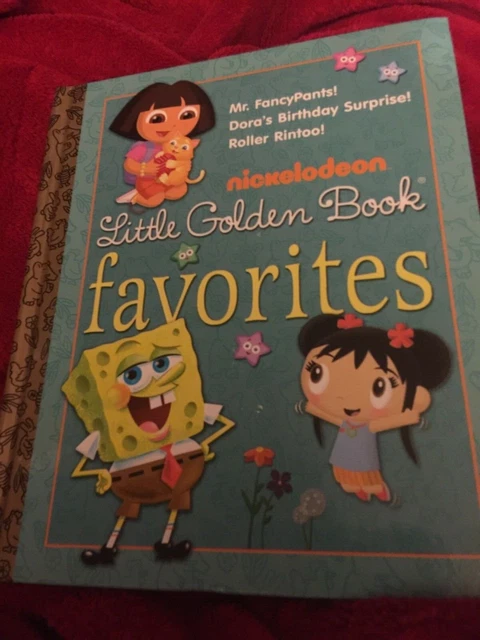 3 NICKELODEON LITTLE Golden Book Favs DORA Spongebob Squarepants Roller ...