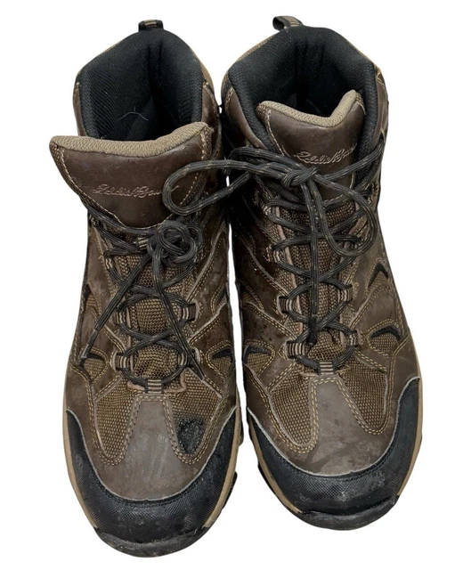 EDDIE BAUER HIKING Boots Men 12 Fairmont Waterproof Brown Leather ...