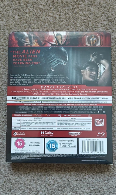 ALIEN ROMULUS 4K UHD Blu Ray Limited Edition Steelbook £52.66 - PicClick UK