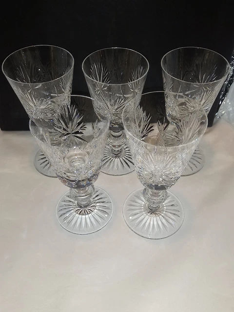 FIVE EDINBURGH CRYSTAL Star of Edinburgh Port / Sherry Glasses £20.00 ...