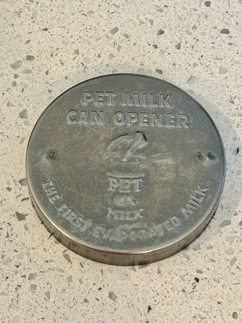 VINTAGE PET MILK Evaporated Milk Punch Lid Can Opener - Metal - Unique ...