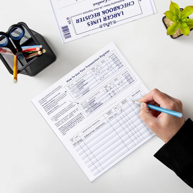 12 CHECKBOOK TRANSACTION Registers 2025-2026-2027 Calendars Check Book ...