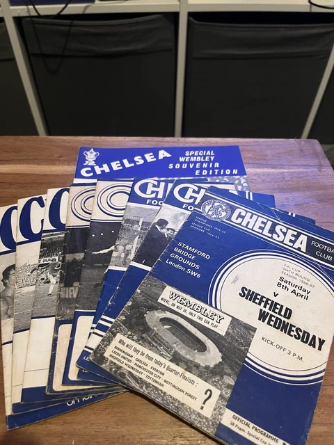 9 X CHELSEA Home League & Cup Match Football Programmes From 1967-1970 ...