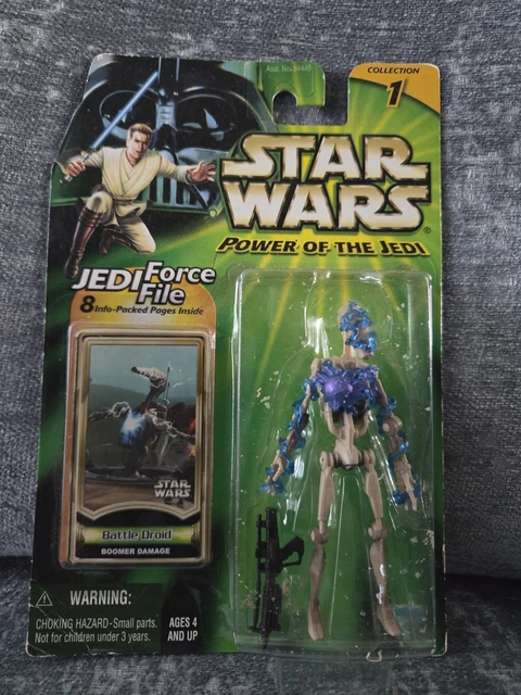STAR WARS POTJ Jedi Force File Battle Droid (Boomer Damage) £7.40 ...
