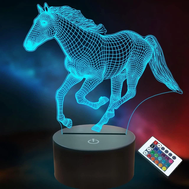 HORSE GIFTS FOR Kids Girls,3D Lamp Animal LED Illusion Night Light with ...