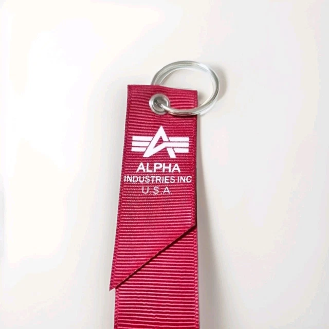 ORG. ALPHA INDUSTRIES Anhänger Fähnchen Bomber Flieger Jacke Schlüssel ...