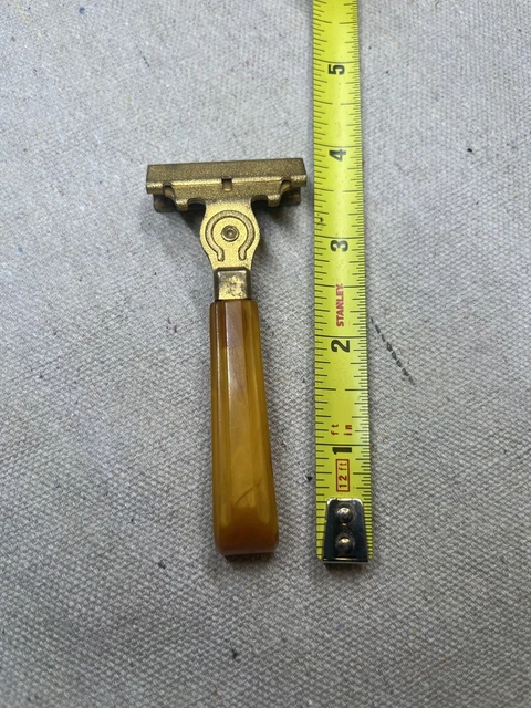 VINTAGE SCHICK INJECTOR Single Edge Brass Safety Razor Bakelite Handle ...