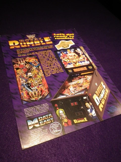 DATA EAST WWF Royal Rumble Pinball Machine Flyer £11.12 - PicClick UK