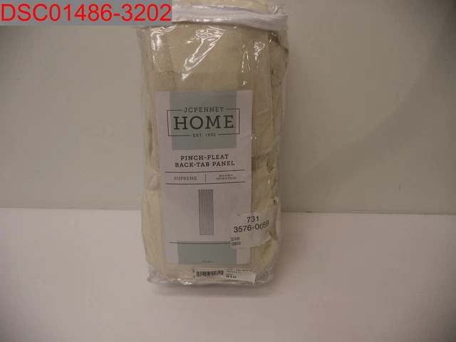 JCP HOME IVORY Supreme Pinch-Pleat Back-Tab Panel Curtain, 50X84 ...
