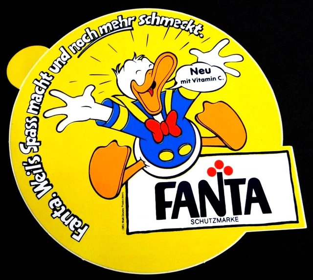 ADESIVO PUBBLICITÀ FANTA Limonata Paperino Weil's Divertimento Forza ...