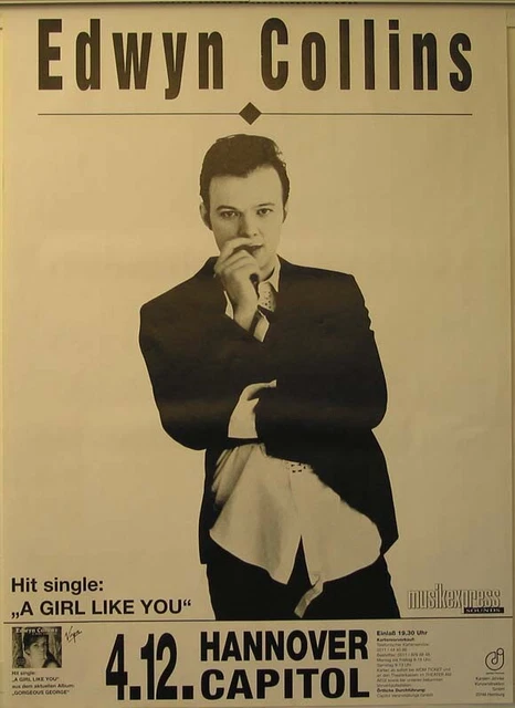 EDWYN COLLINS - Hannover 90s Rare Original Tourposter EUR 7,99 ...