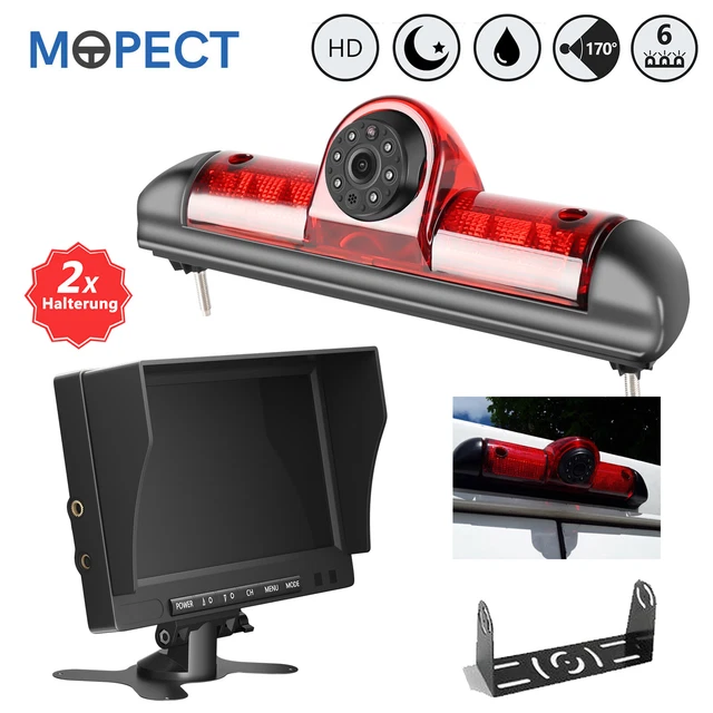 TELECAMERA DI RETROMARCIA grandangolare Mopect 170° con monitor per ...