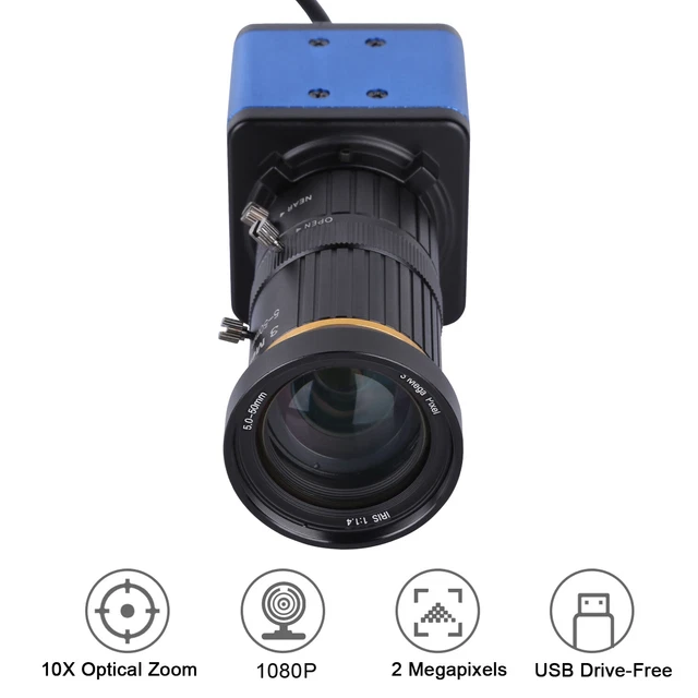 1080P HD USB Camera Computer Camera Webcam 2 Megapixels 10X Optical ...