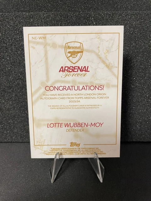 2023-24 TOPPS ARSENAL FC Forever Lotte Wubben-Moy Car Autograph England ...