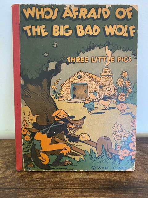 WALT DISNEY'S WHO'S Afraid Of the BIG BAD Wolf 3 Little Pigs 1933 1st ...