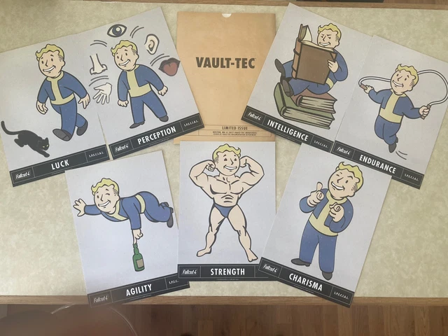 VAULT-TEC LIMITED Issue Fallout 4 : Set Of 7 Posters (19x27cm) - Mint ...