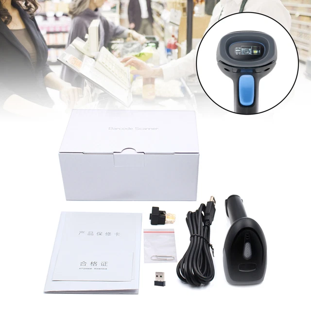 WM930 USB WIRELESS 2D+1D Auto Laserscanner Barcodeleser Handpistole mit ...