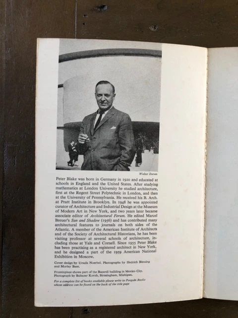 MIES VAN DER Rohe Architecture and Structure - Peter Blake 1963 EUR 10 ...