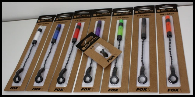 FOX SLIK BOBBIN Black Label Hänger Swinger 7 Farben Bißanzeiger Ball ...