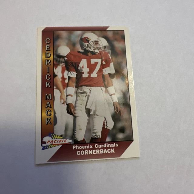 1991 PACIFIC FOOTBALL #407A Cedric Mack ERR/(Cedrick mal orthographié ...