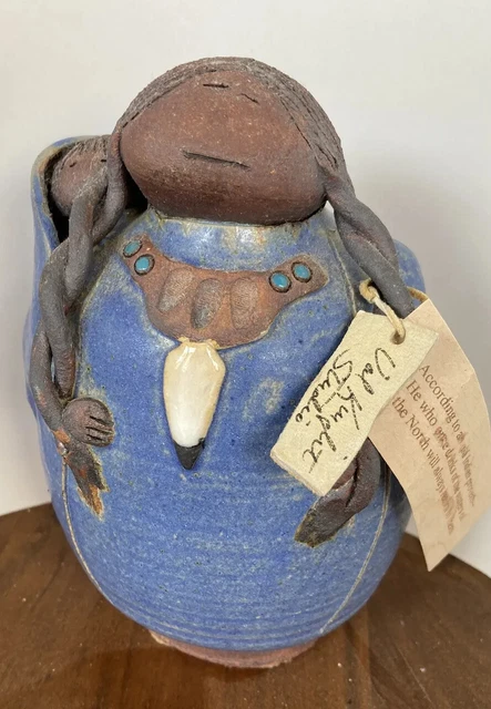 VAL KNIGHT STUDIO Art Pottery Mother And Pap-posse Figurine 1998 ...