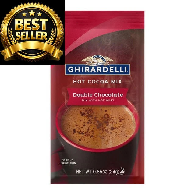 GHIRARDELLI DOUBLE CHOCOLATE Hot Cocoa 0.85 Ounce (Pack of 10), Rich ...