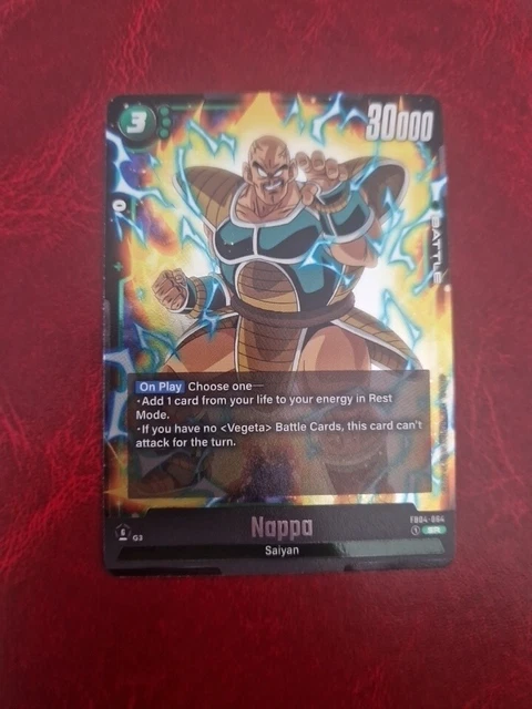 DRAGON BALL FUSION Monde Ultra Limite Super Rare SR ENG FB04-064 Nappa EUR 11,00 - PicClick FR
