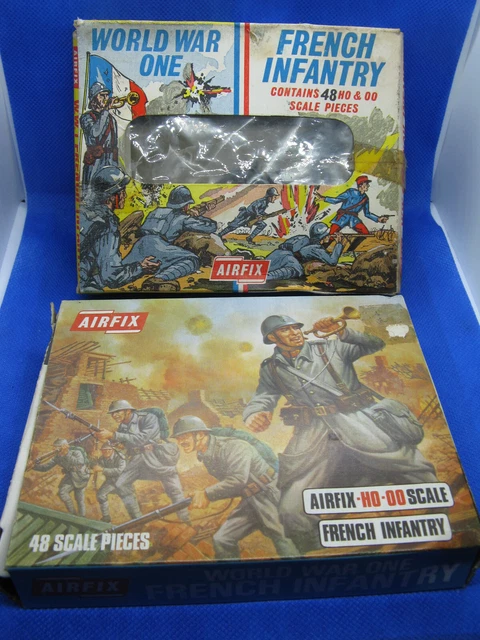 AIRFIX WW1 FRENCH Infantry Ho/Oo 1/72 Vintage Window Box & Blue Box £11 ...