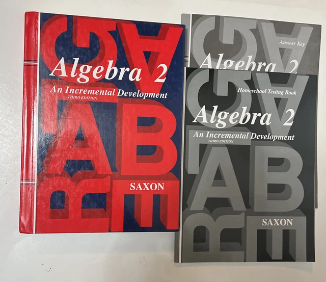 SAXON ALGEBRA 2 SET (3rd Edition) Textbook, Answer Key & Test Forms ...