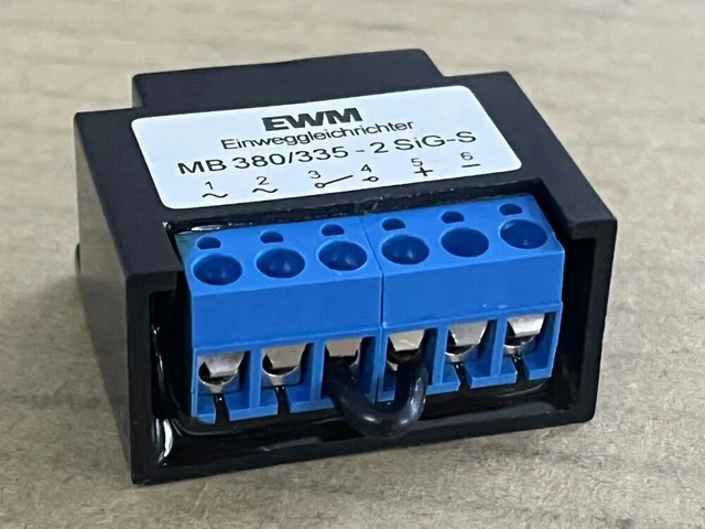 EWM MB380/335-2 SIG-S full wave motor brake rectifier rectifier power ...
