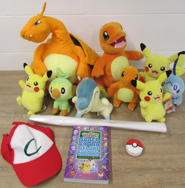POKEMON TOY BUNDLE - Plush Poster Ash Ketchum Cap Charizard Charmander ...