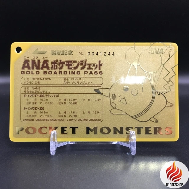 CARTE POKEMON GOLD Boarding Pass Pikachu ANA 1999 Japonaise NINTENDO F/S EUR 40,38 - PicClick FR