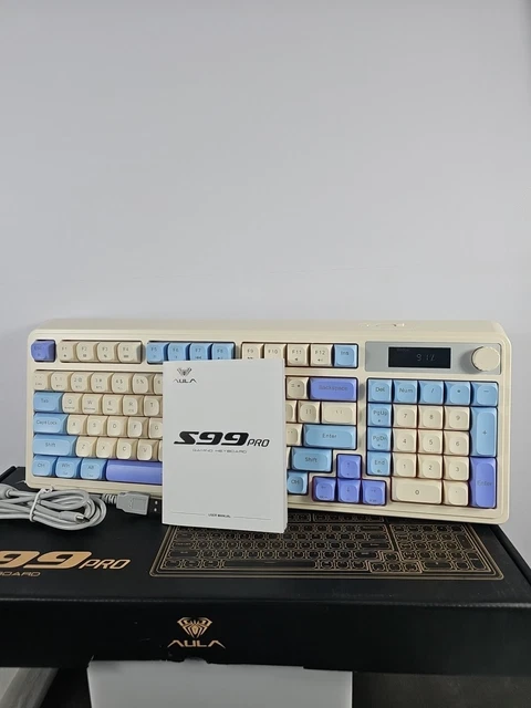 AULA S99 PRO-- KEYS KEYBOARD TRI-MODE BLUETOOTH 2.4GHZ USB-C Gaming RGB ...