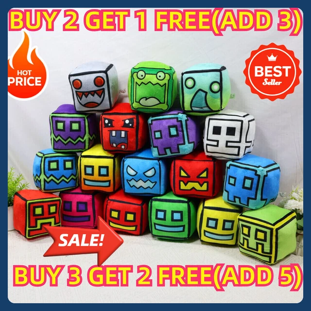 GEOMETRY DASH PLUSH Geometry Sprint Game Plush Toy Doll Pillow f/Cute ...