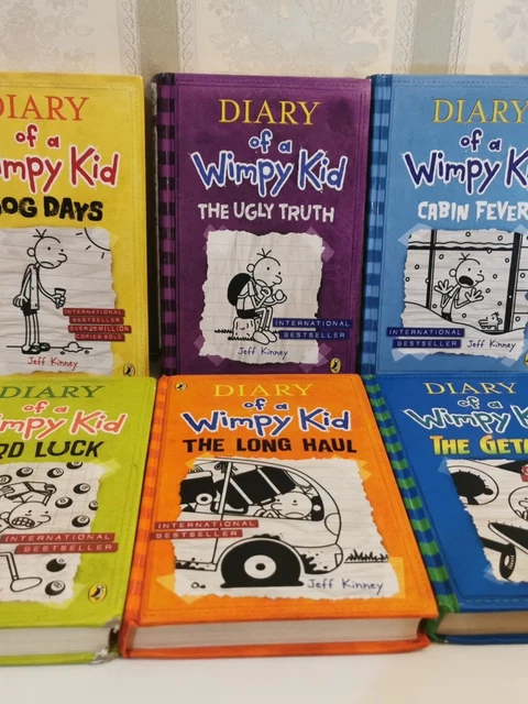 DIARY OF A Wimpy Kid Book Bundle x6 by Jeff Kinney, Novels in Cartoon ...