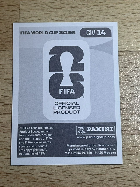 PANINI WORLD CUP 2026 Jean Philippe Gbamin Ivory Coast Sticker Number ...