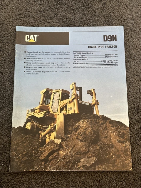 CATERPILLAR D9N FULL Original Brochure, Extremely Rare Vintage ...