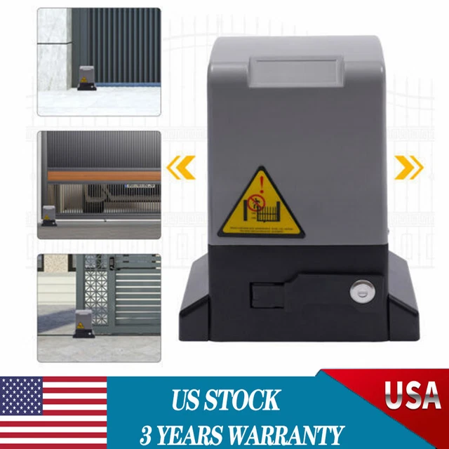 4400LBS AUTOMATIC SLIDING Gate Opener Rack Driven with 2 Remotes ...