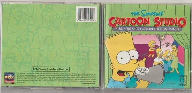 THE SIMPSONS CARTOON Studio: VINTAGE PC CD with WIN7 OK instructions £2 ...