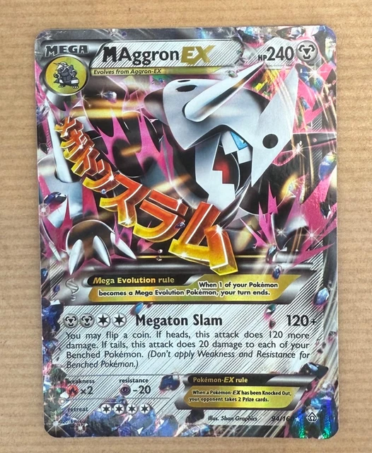POKÉMON TCG XY Primal Clash M Aggron EX 94/160 Ultra Rare LP/NM £26.00 - PicClick UK